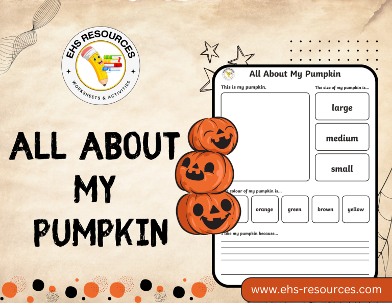 All About My Pumpkin | Kindergarten Worksheet - EHS Resources