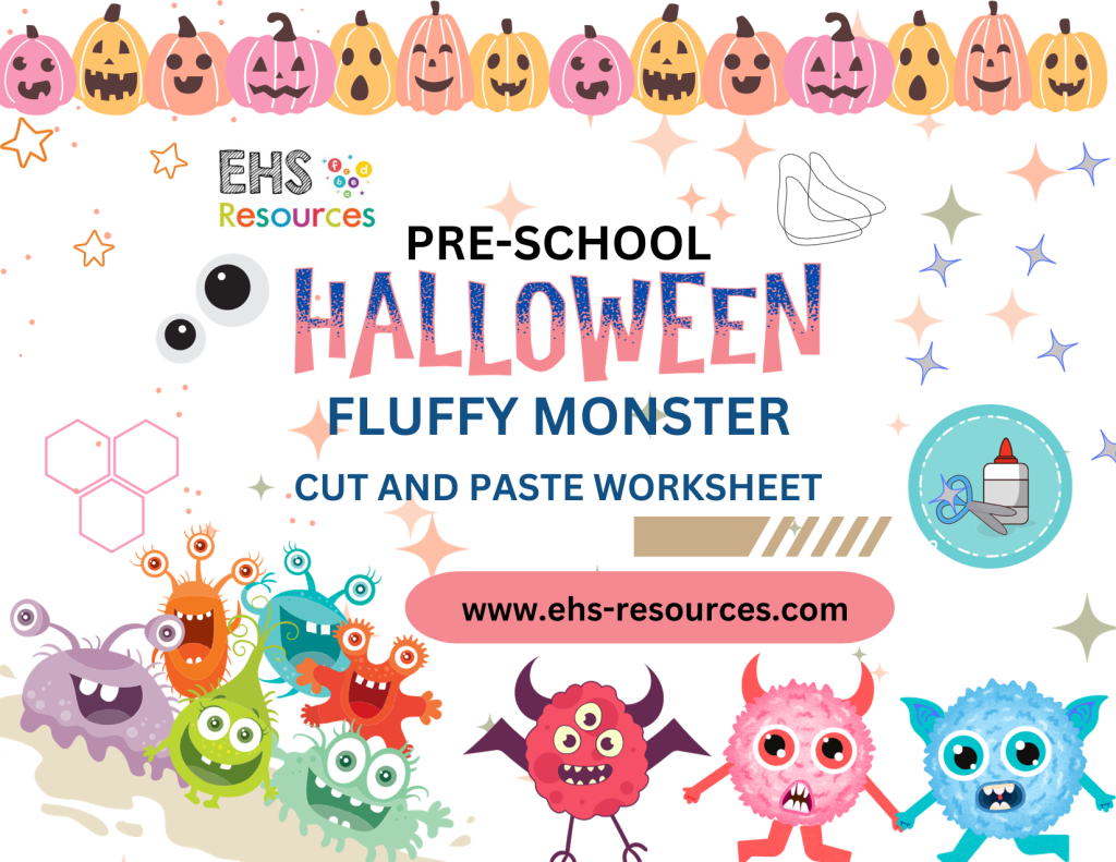 Preschoolers Halloween Fluffy Monster Activity - EHS Resources