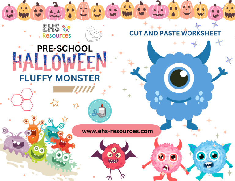 Preschoolers Halloween Fluffy Monster Activity - EHS Resources