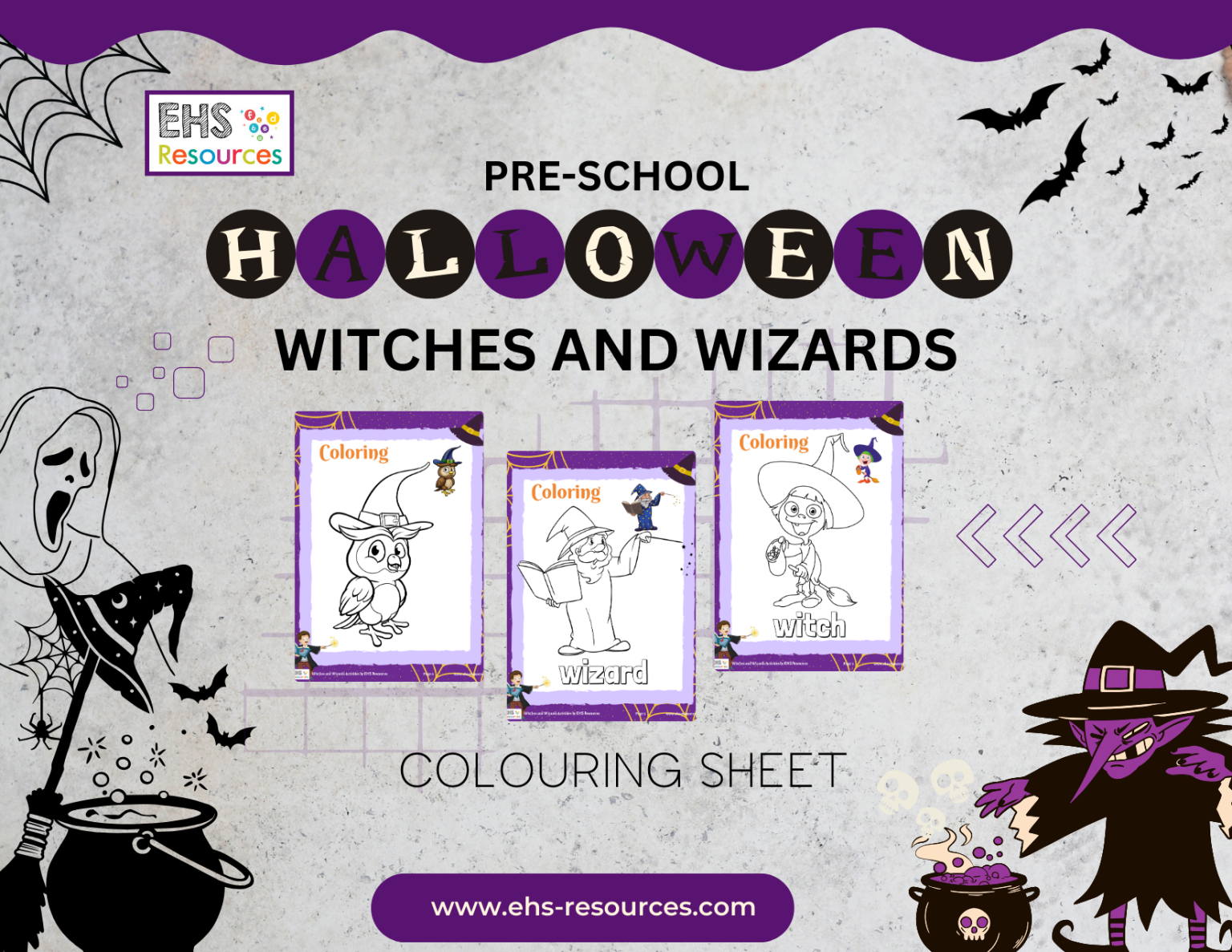 Halloween Kindergarten Worksheets - Spooky Learning Fun with EHS ...