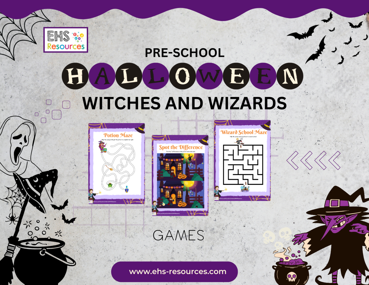 Halloween Kindergarten Worksheets - Spooky Learning Fun with EHS ...