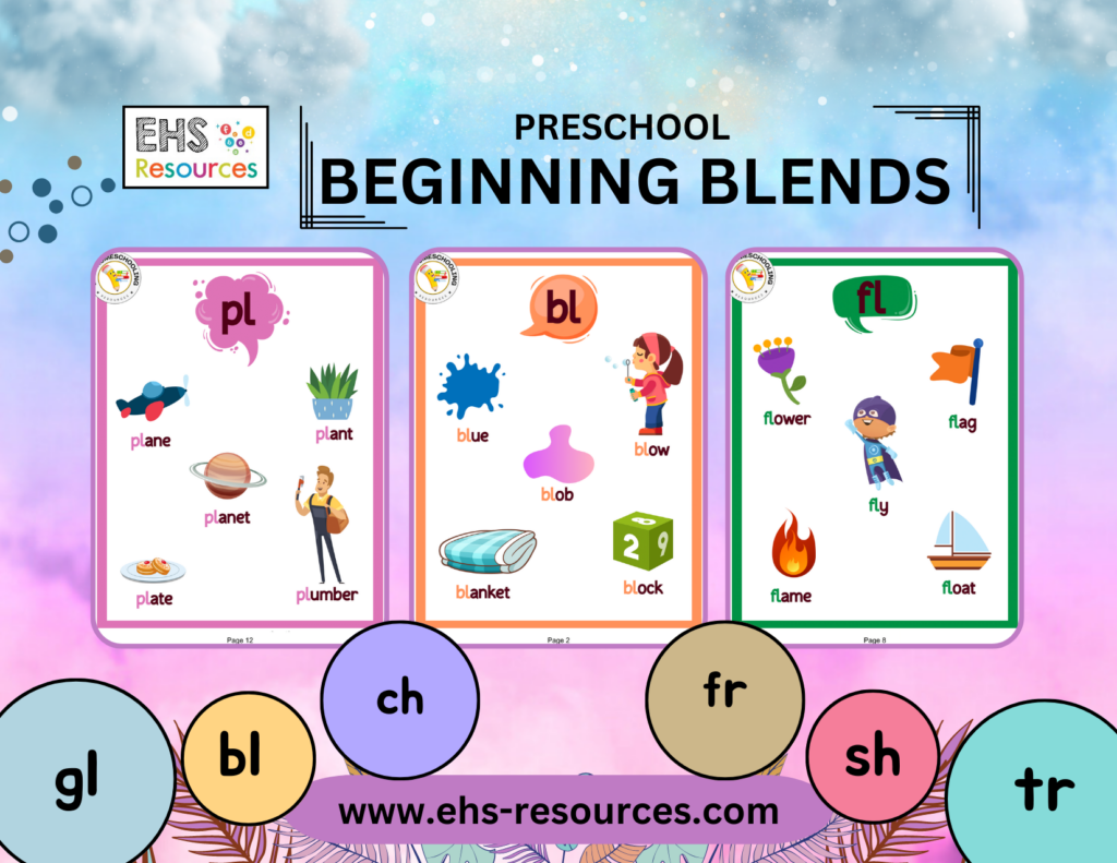 Preschool English Beginning Blends - EHS RESOURCES