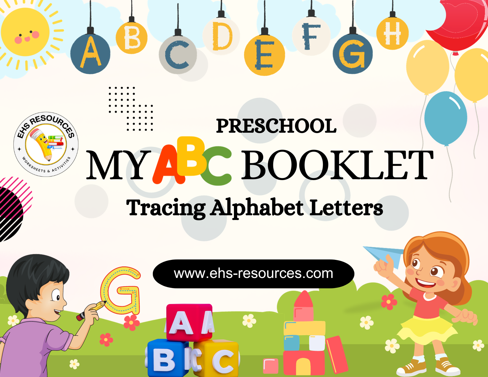 "Preschool ABC Tracing with EHS Resources' My ABC Booklet"