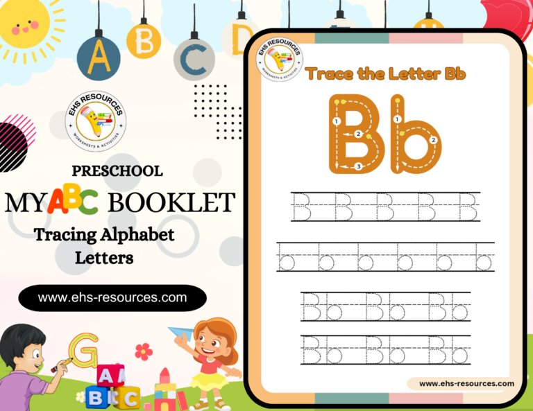 "Preschool ABC Tracing with EHS Resources' My ABC Booklet"