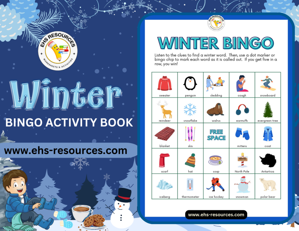 Winter Bingo for Kids - Joy & Fun Activities- EHS RESOURCES