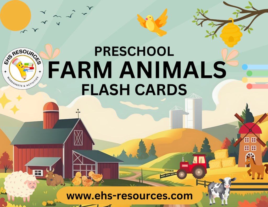 Preschool Farm Animals Flashcards - EHS RESOURCES