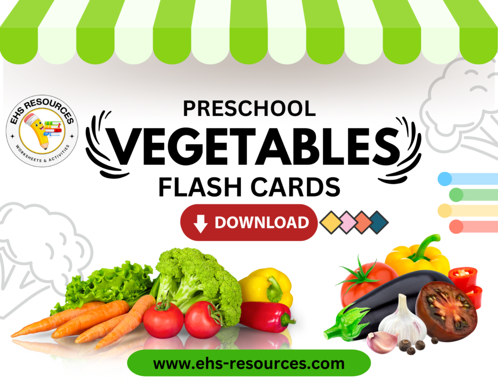 Preschool Vegetable Flashcards - EHS RESOURCES