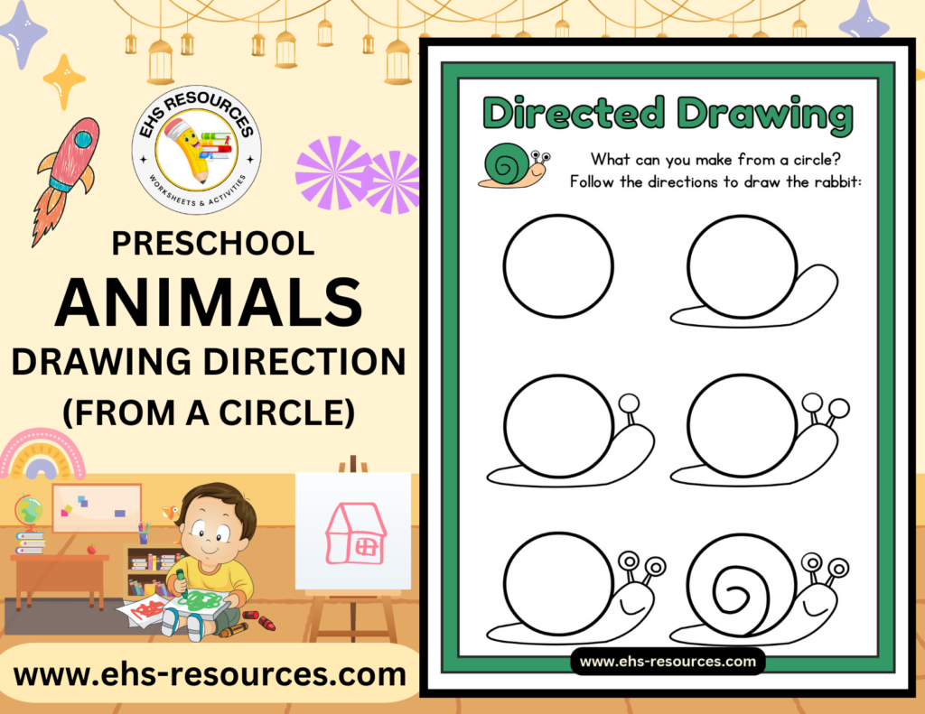 Preschool Animal Drawing Worksheets - EHS RESOURCES