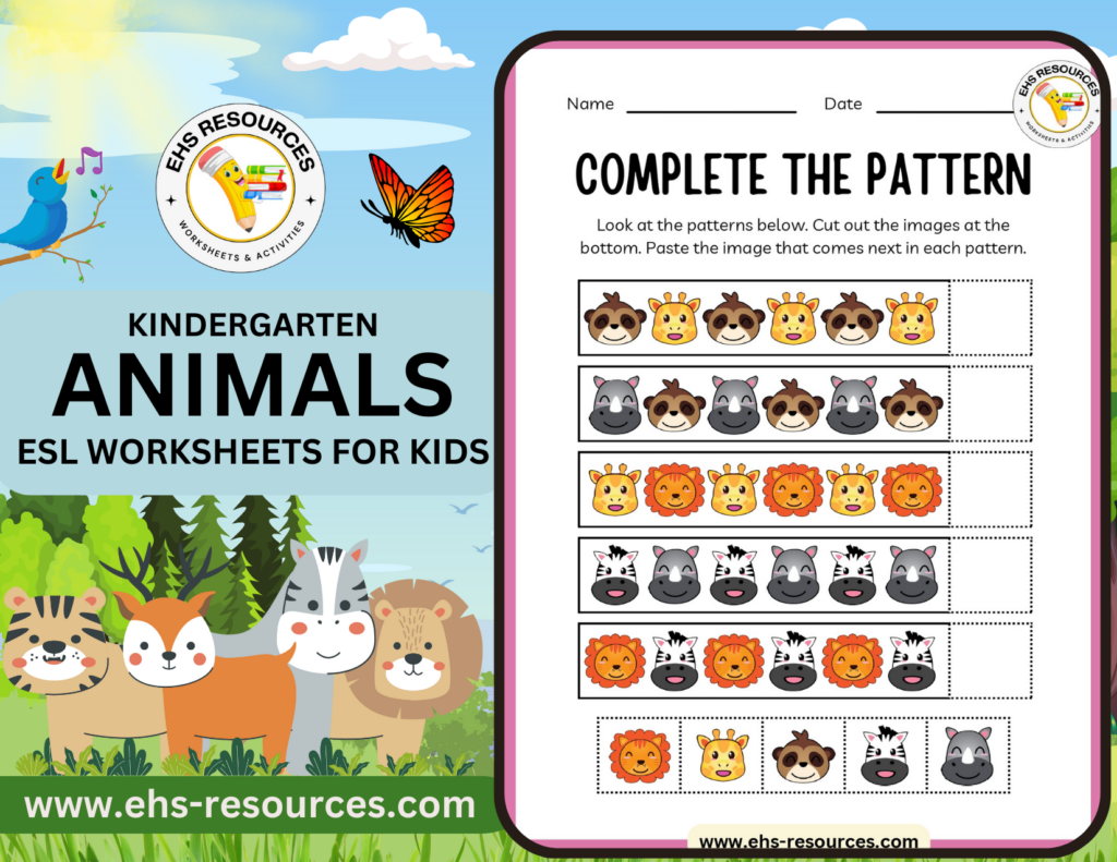 Kindergarten Animals Worksheet - EHS RESOURCES