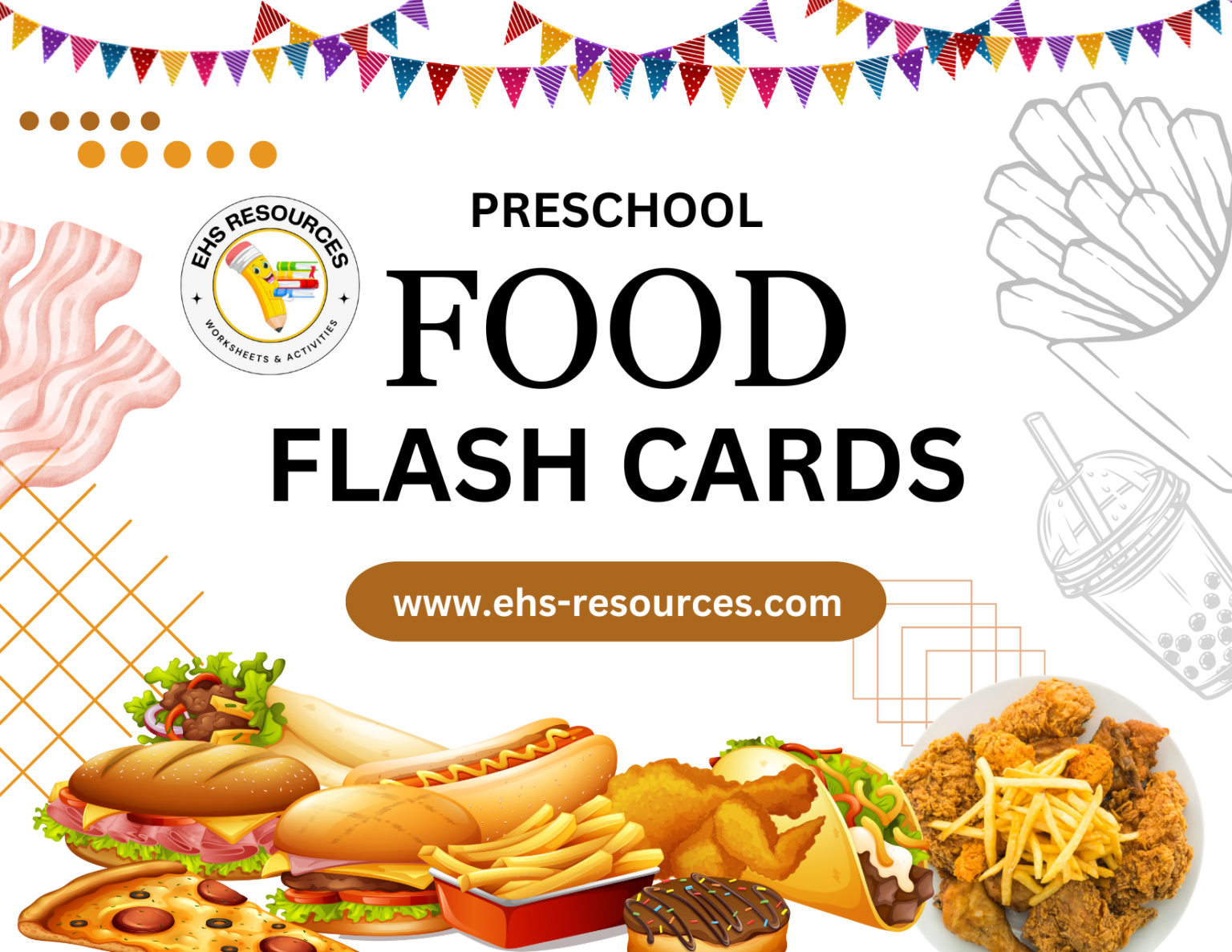 Food Flash Cards Preschool Learning - EHS RESOURCES